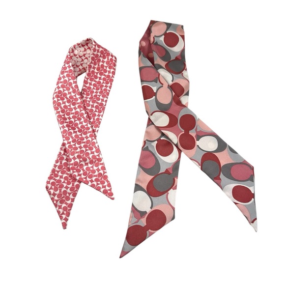 Coach | Accessories | Vintage Coach Twilly Scarves Bundle Of 2 | Poshmark